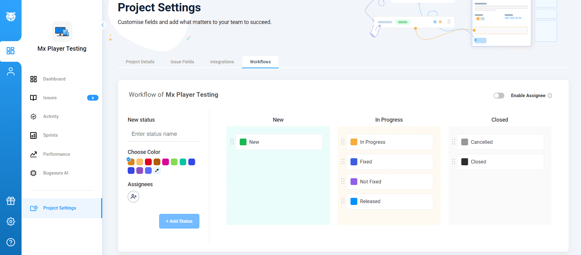 Introducing Project Level Workflows Release Notes
